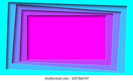 Overlap Tilted Rectangle Frame Blue Pink Stock Vector (Royalty Free ...