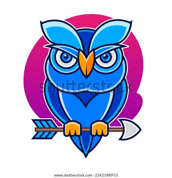 Owl Arrows On White Background Vector Stock Vector (Royalty Free ...