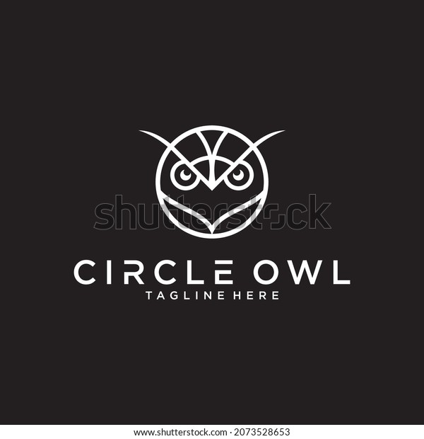Owl Circle Monogram Vector Logo Download Stock Vector (Royalty Free ...