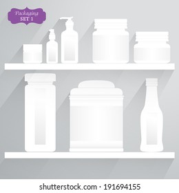 Packaging Flat Design Stock Vector (Royalty Free) 191694155 | Shutterstock