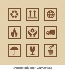Packaging Icon Set Simple Flat Design Stock Vector (Royalty Free ...