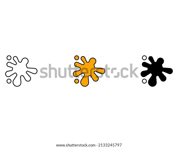 Paint Splash Icon Symbol Vector Elements Stock Vector (Royalty Free ...