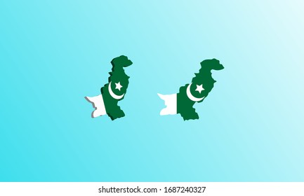 Pakistan Map 3d Icon Vector Illustration Stock Vector (Royalty Free ...