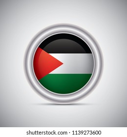 Palestine Flag Button Style Vector Image Stock Vector (Royalty Free ...