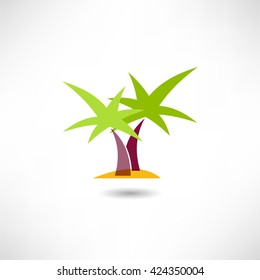 Palm Icon Stock Vector (Royalty Free) 424350004 | Shutterstock