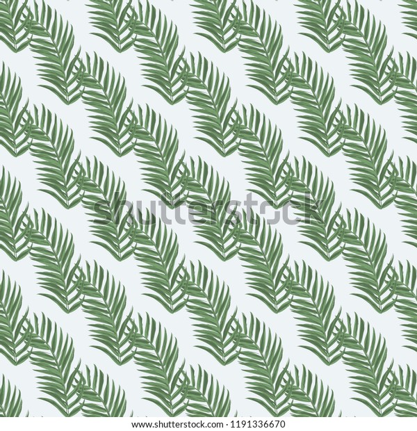 Palm Leaf Seamless Pattern Background Beach Stock Vector (Royalty Free ...