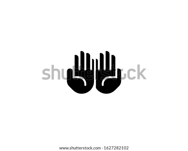 Palms Together Vector Flat Icon Isolated Stock Vector (Royalty Free ...