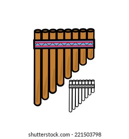 Bamboo Pan Flute Clipart Cartoon Style Stock Vector (Royalty Free ...