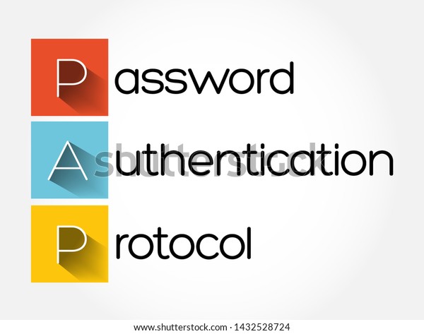 Pap Password Authentication Protocol Acronym Technology เวกเตอร์สต็อก ปลอดค่าลิขสิทธิ์