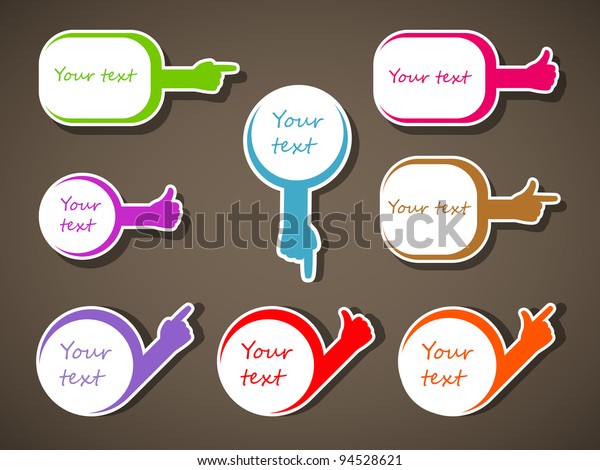 Paper Blank Vector Sticker Set Form Stock Vector (Royalty Free ...