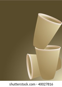 Paper Cup Background Vector Version Stock Vector (Royalty Free ...