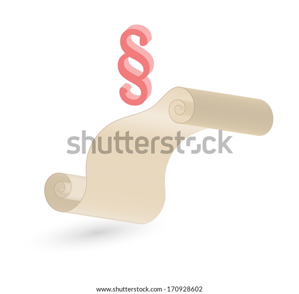 Paragraph Old Script On White Background Stock Vector (Royalty Free ...