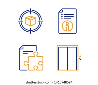 Parcel Tracking Strategy Technical Info Icons Stock Vector (Royalty ...