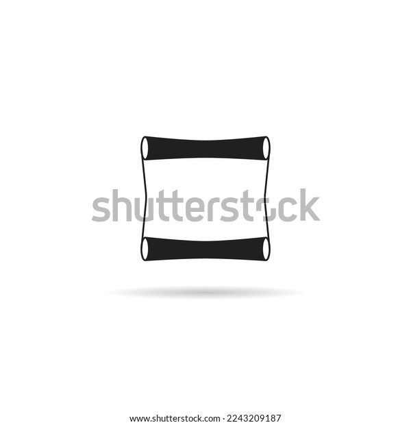 Parchment Document Scroll Icon Illustration Stock Vector (Royalty Free ...