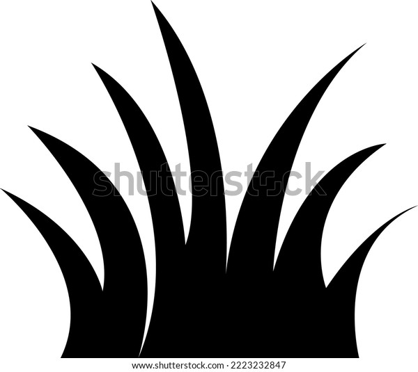 Patch Grass Line Art Vector Icon Stock Vector (Royalty Free) 2223232847 ...