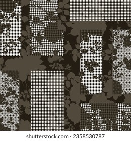 Patchwork Flower Pattern On On White Stock Vector (Royalty Free ...