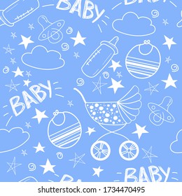 Baby Shower Set Little Baby Girl 库存矢量图（免版税）1836308971 | Shutterstock