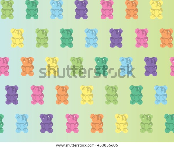 Pattern Gummy Bear Stock Vector (Royalty Free) 453856606 | Shutterstock