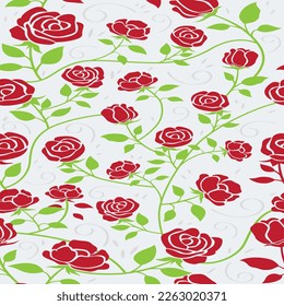 Seamless Abstract Background Roses Stock Vector (Royalty Free ...