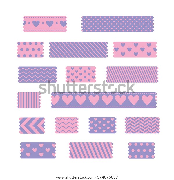 Patterned Tapes Set Vector Illustration Stock Vector (Royalty Free ...