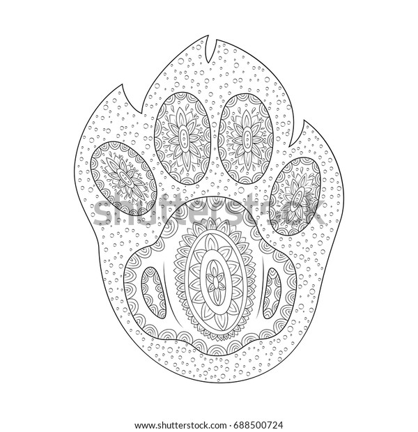 Paw Print Vector Illustration Shape Dog Stock Vector (Royalty Free ...