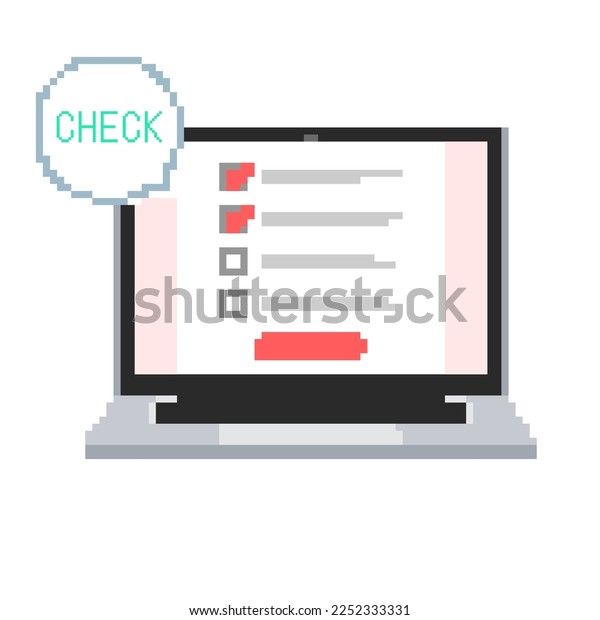 Pc Check Screen Vector Illustration That Stock Vector (Royalty Free ...