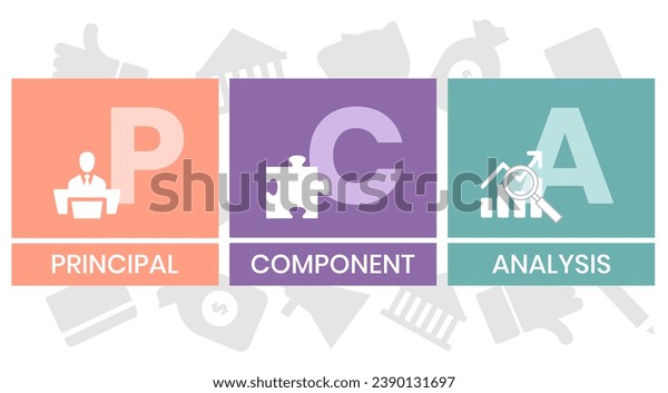 PCA, acronyme d'analyse des composants principaux. : image vectorielle ...