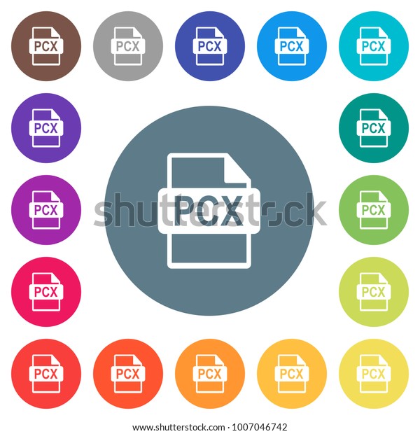 Pcx File Format Flat White Icons Stock Vector Royalty Free 1007046742 Shutterstock