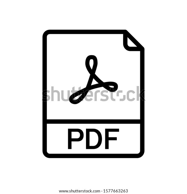 Pdf Icon Vector Illustration Flat Design Stock Vector (Royalty Free ...