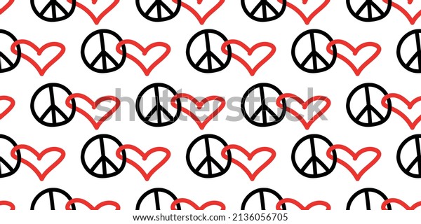 Peace Love Vector Seamless Pattern International Stock Vector (Royalty ...