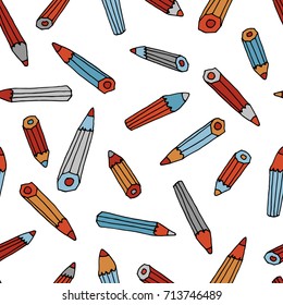Pencil Pattern Stock Vector (Royalty Free) 713746489 | Shutterstock