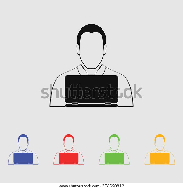 People Computer Icon Stock Vector (Royalty Free) 376550812 | Shutterstock