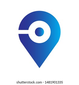 Map Distance Measuring Icon Pin Map Stock Vector (Royalty Free ...