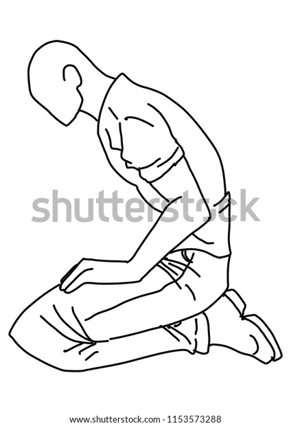 People Praying Pose Stock Vector (Royalty Free) 1153573288 | Shutterstock