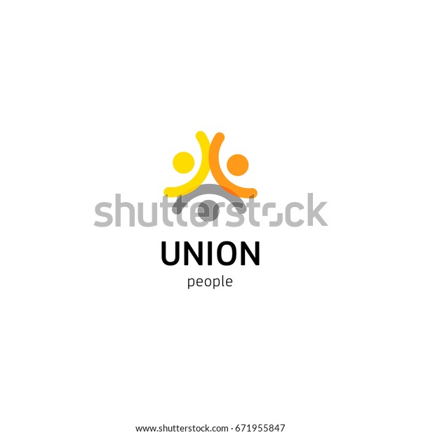 People Union Vector Logo Common People Stock Vector (Royalty Free ...