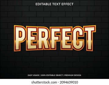 Perfect Text Effect Editable Template Use Stock Vector (Royalty Free ...