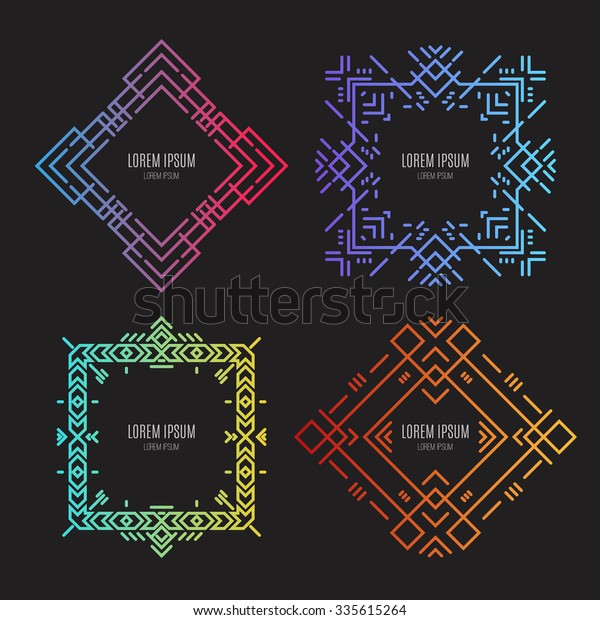 Perfect Vector Set Modern Linear Style Stock Vector (Royalty Free ...