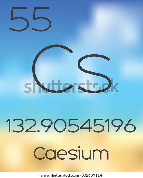 Periodic Table Elements Caesium: vector de stock (libre de regalías ...