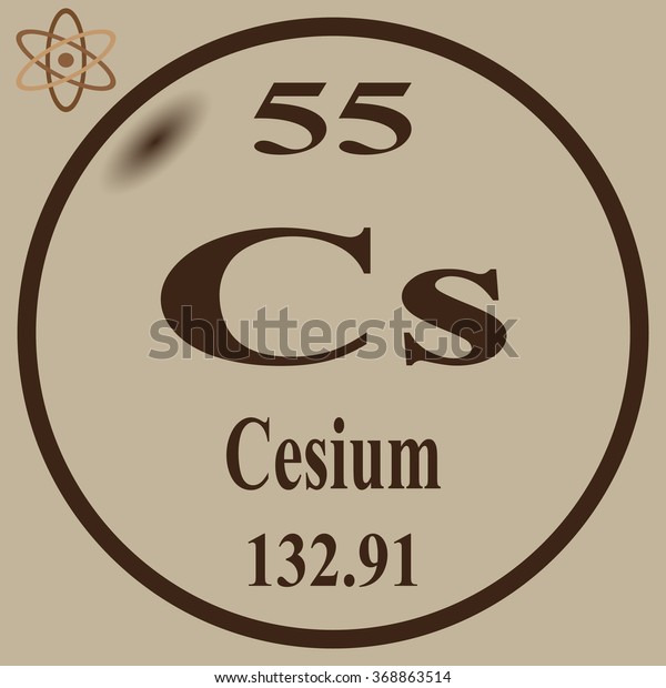 Periodic Table Elements Cesium Stock Vector (Royalty Free) 368863514 ...