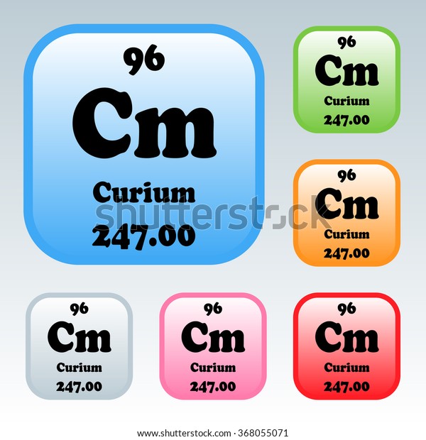 Periodic Table Elements Curium Stock Vector (Royalty Free) 368055071 ...