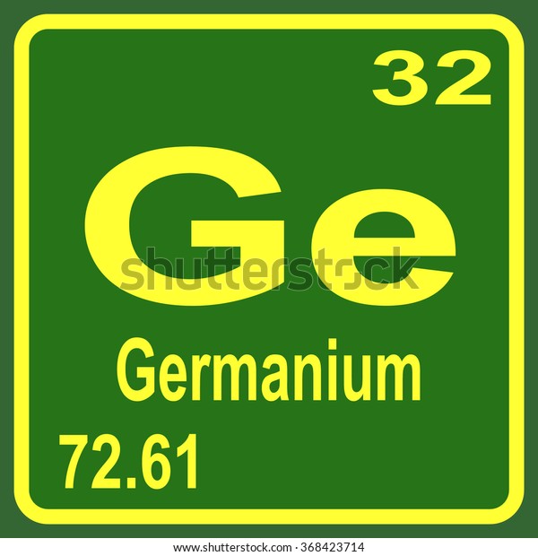 Periodic Table Elements Germanium Stock Vector (Royalty Free) 368423714 ...