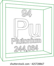 Periodic Table Elements Plutonium Stock Vector (Royalty Free) 425728867 | Shutterstock