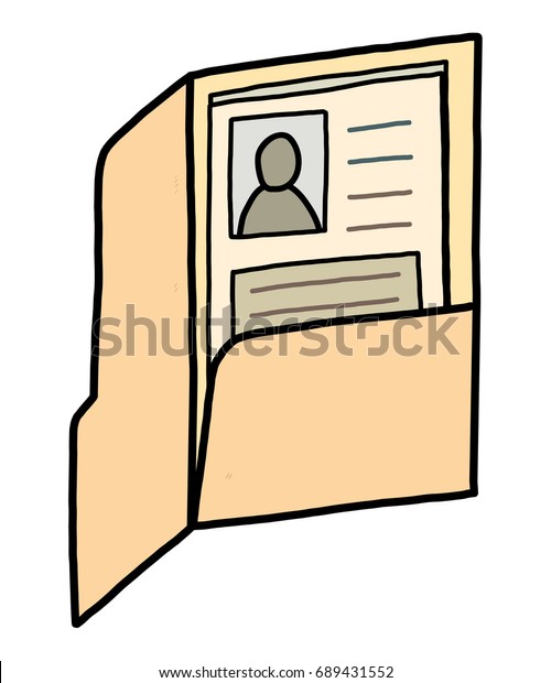 Personal Data Cartoon Vector Illustration Hand Stock Vector (Royalty ...