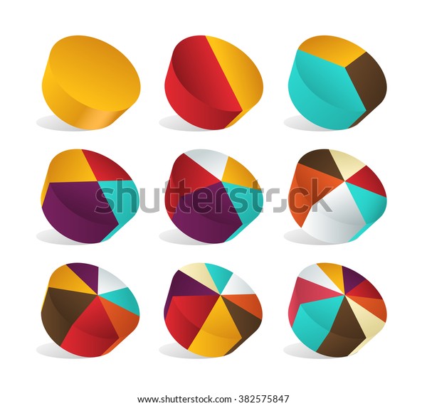 Perspective Pie Chart Slice Area Infographic Stock Vector (Royalty Free ...