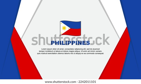 Philippines Flag Abstract Background Design Template Stock Vector ...