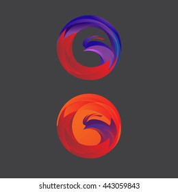 Phoenix Circle Logo Design Vector Template Stock Vector (Royalty Free ...