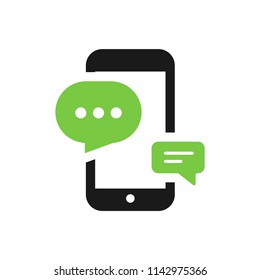 Phone Chat Icon Stock Vector (Royalty Free) 1142975366 | Shutterstock
