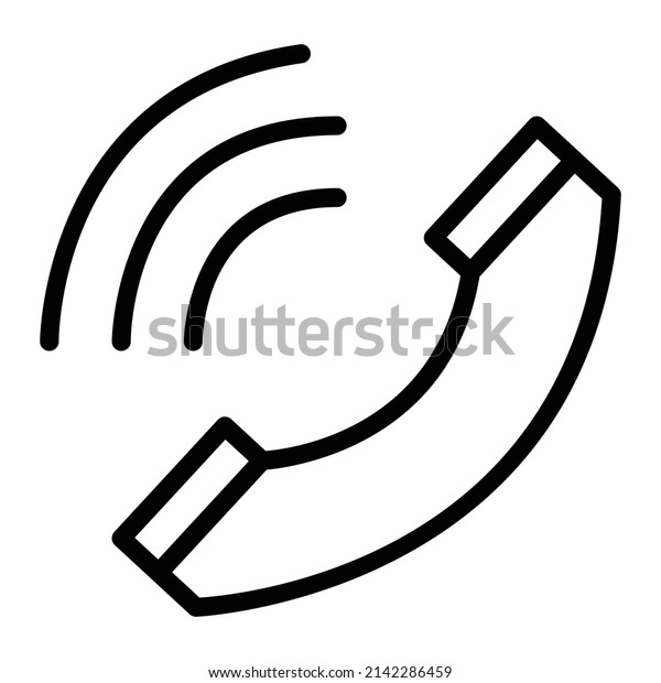 Phone Ringing Flat Icon Logo Illustration Stock Vector (Royalty Free ...