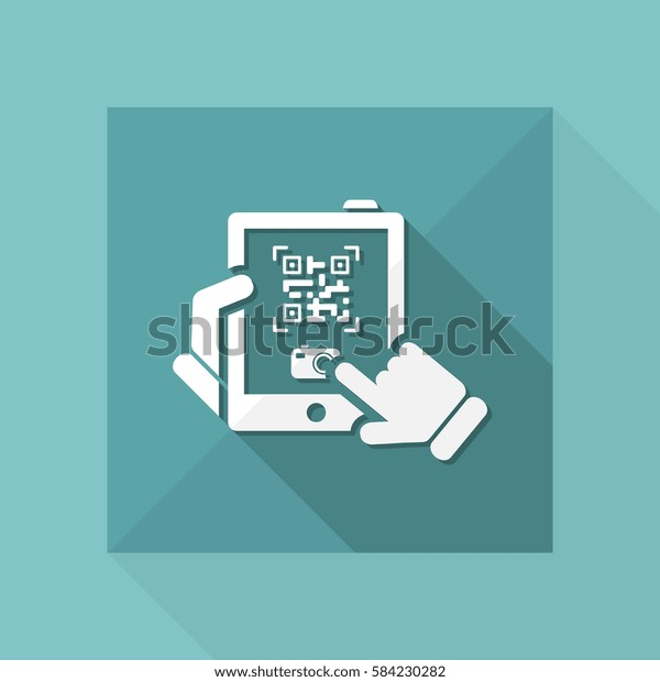 Photographing Qr Code Stock Vector (Royalty Free) 584230282 | Shutterstock