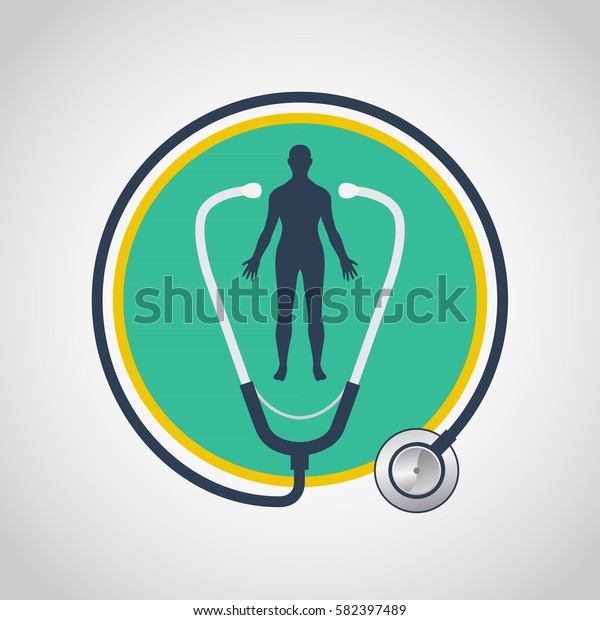 Physical Exam Vector Logo Icon Design Stock Vector (Royalty Free ...
